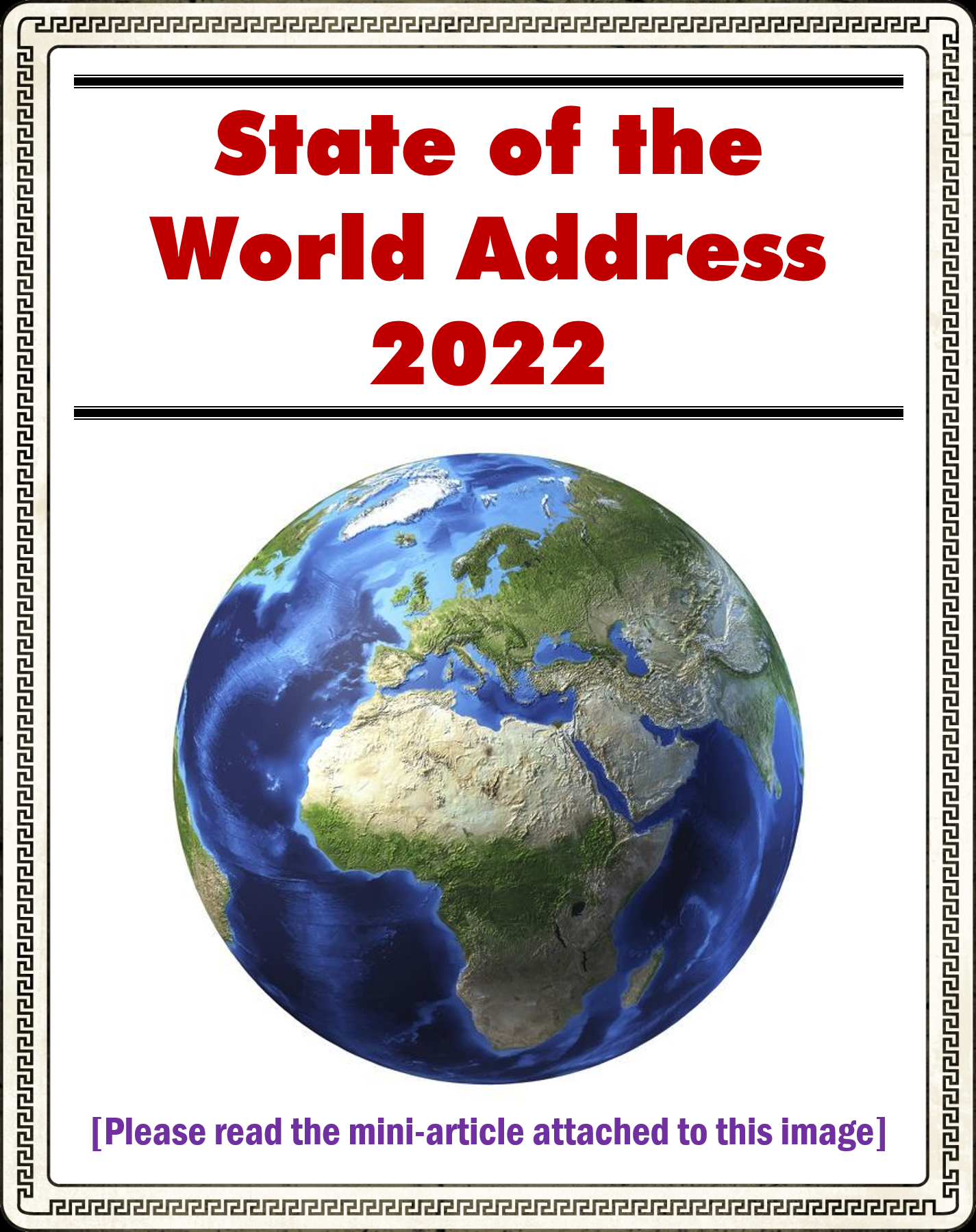 STATE OF THE WORLD ADDRESS, 2022 « The Naked Troubadour